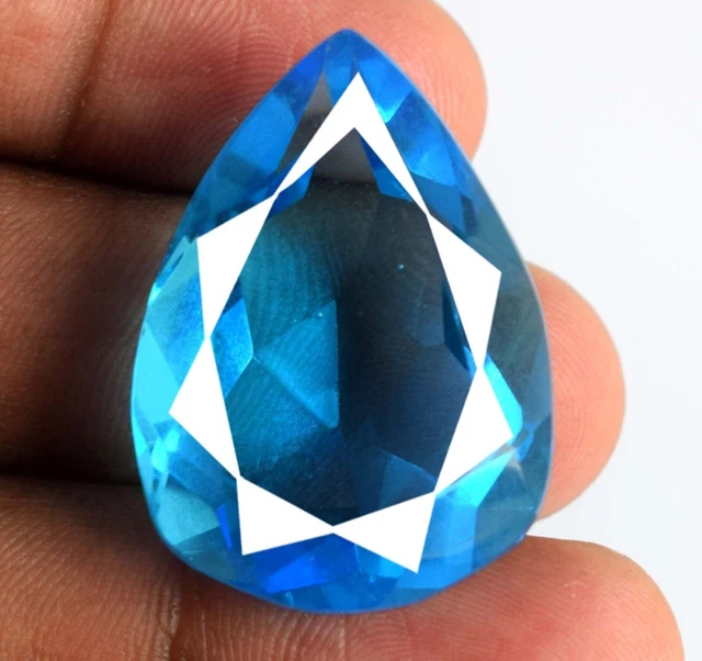 FRESCO ARRIVO LAB-CREATED Topazio Blu Sfuso Gemma Mix Forma Certificato ...