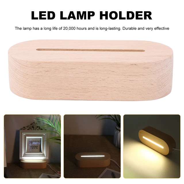 OVAL DISPLAY PEDESTAL - LED Lights Display Base with USB (White Light ...