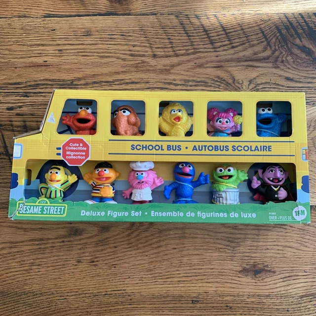 SESAME STREET SCHOOL BUS Deluxe Figure Set 11-Pk PLAYSKOOL Muppets NEW ...
