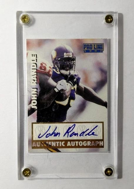 1997 PRO LINE Autographs John Randle Minnesota Vikings Football, étui ...