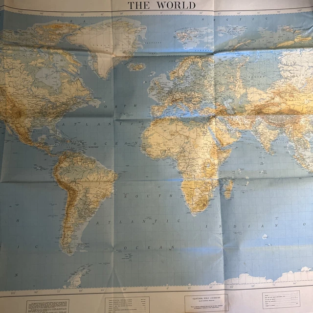 AROUND THE WORLD Program Map American Geographic Society Vintage 1937 ...