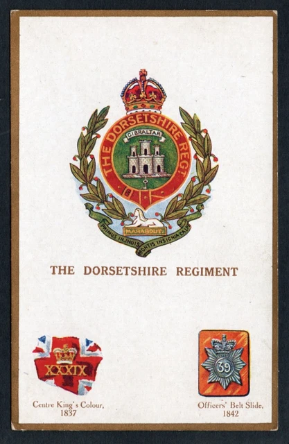 POSTCARD DORSET MILITARY crest The Dorsetshire Regiment by Gale ...