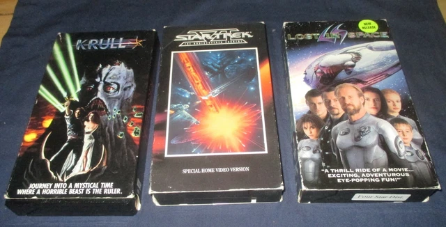 SCI-FI 3-MOVIE BUNDLE - Star Trek IV, Lost in Space, & Krull (VHS, 1980 ...