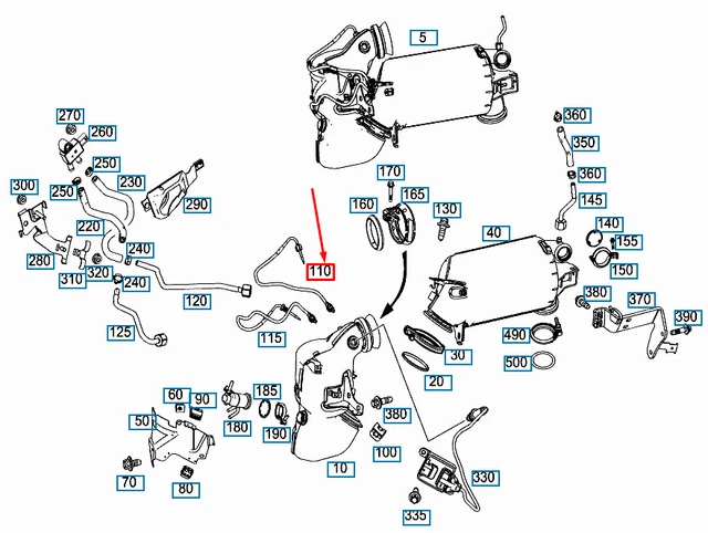 NEW MERCEDES BENZ E W213 Exhaust System Temperature Sensor A0009053904 ...