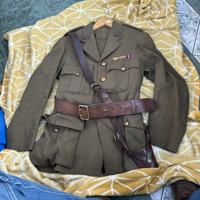 WW2 BRITISH army Service Dress Uniform with Sam Browne belt £125.52 ...