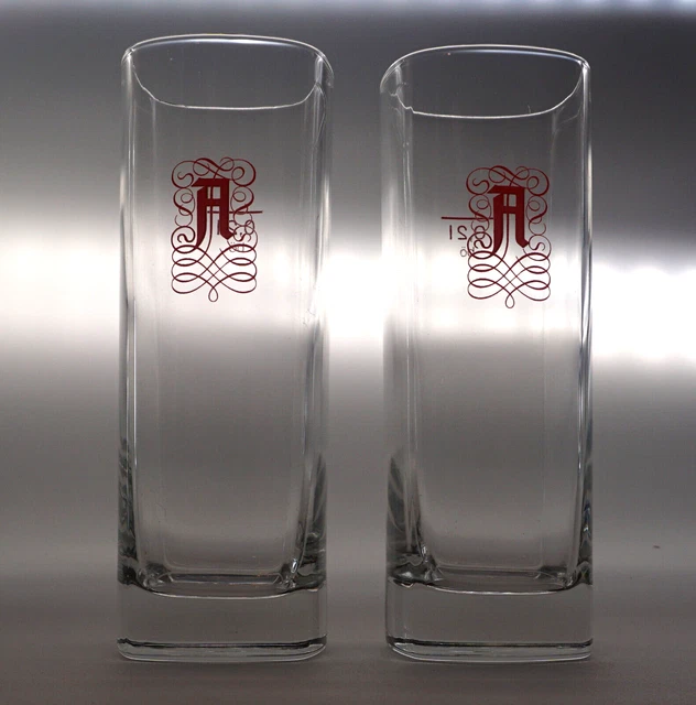 ASBACH URALT LONGDRINK "Rotes Logo" Gläser 2 Stück 0,2l Glas Weinbrand ...