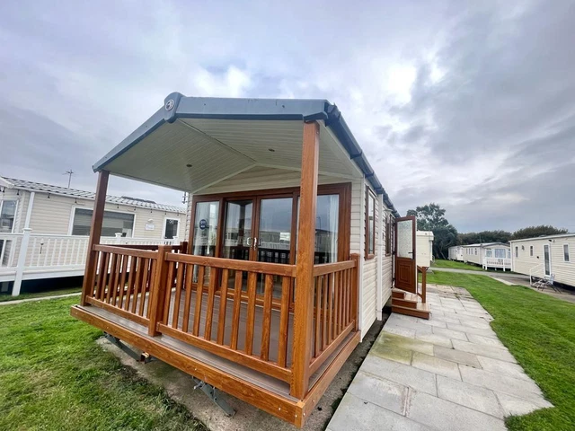STATIC CARAVAN WITH Fixed Front Canopy For Sale Along The North Wales ...