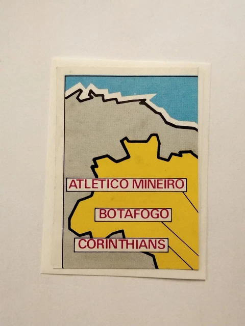 FIGURINA FOOTBALL CLUBS PANINI 1975 MAP OF BRAZIL n 31 REC EUR 1,80 ...