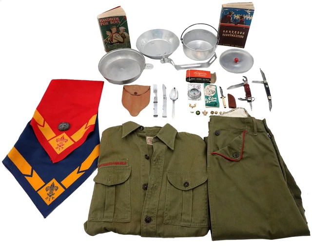 VINTAGE 1950S SANFORIZED BSA Boy Scout Uniform & Memorabilia. Very ...