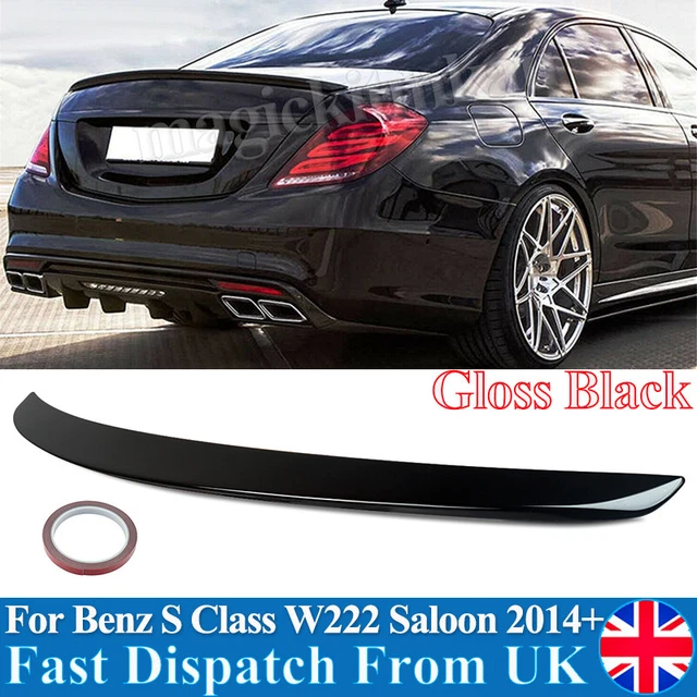 FOR MERCEDES S Class W222 Rear Boot Trunk Spoiler Amg Style Gloss Black ...