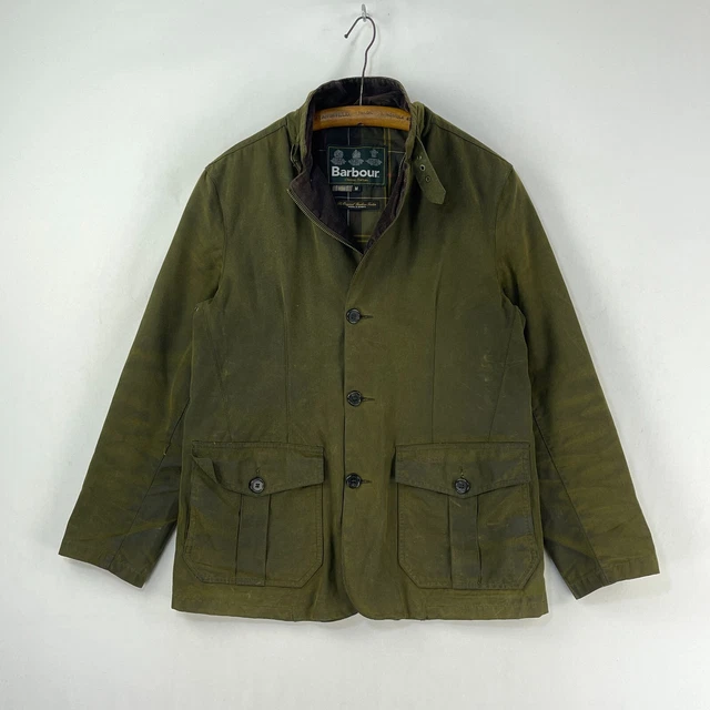 BARBOUR LUTZ WAX Jacket Mens Medium Green Country Sports Bond Skyfall ...