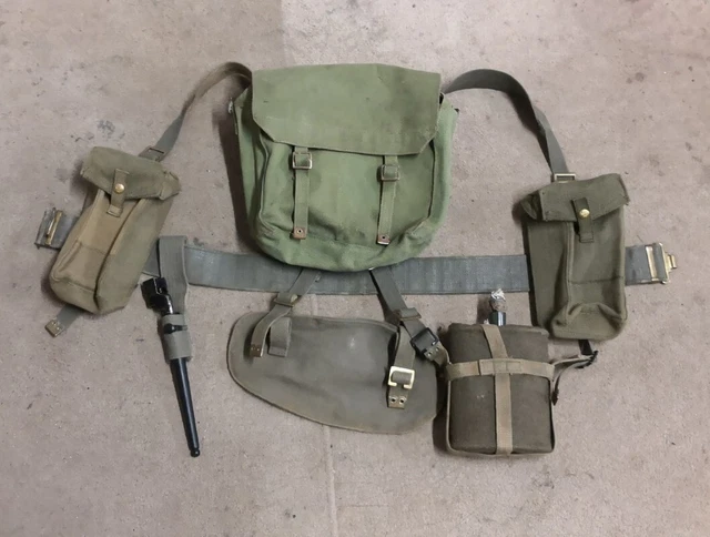 WWII WW2 BRITISH Army Webbing Set. Mixture Of Original And Replica ...