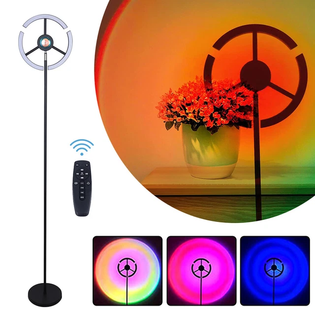 SUNSET LAMP LED Projection Sunset Bright Light RGB Remote Atmosphere ...