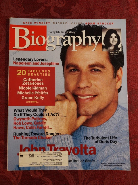 BIOGRAPHY MAGAZINE APRIL 2003 John Travolta William Petersen Doris Day ...