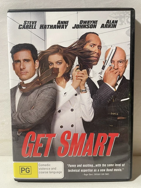 GET SMART (DVD, 2008) Steve Carell, Anne Hathaway, Dwayne Johnson PAL ...