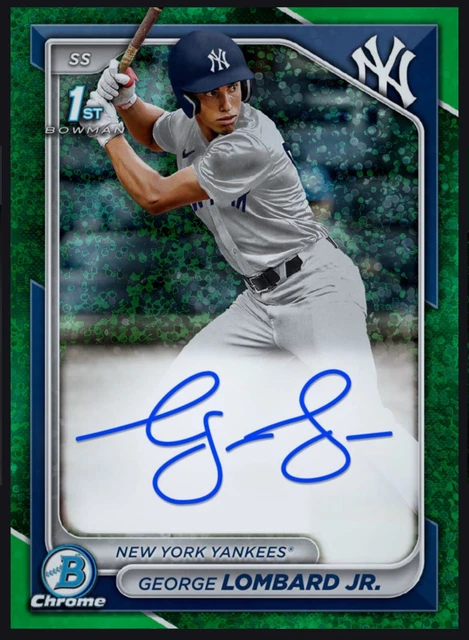 TOPPS BUNT DIGITAL George Lombard Jr. 1° Cromo Verde Macchia Rif. Auto ...