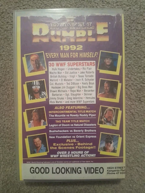 WWE WWF ROYAL Rumble 1992 Wrestling Vhs Video EUR 12,29 - PicClick FR