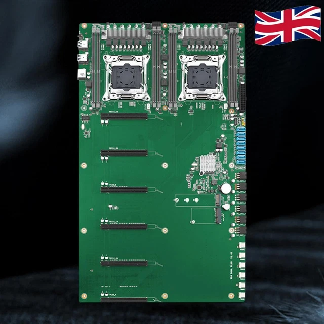 X99 DUAL PLUS Miner Motherboard 8* SATA3.0 LGA 2011-3 V3/V4 CPU Socket ...