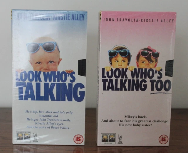 2 X VHS Video tapes Look whos talking, look whos talking too new still ...