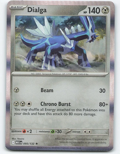 DIALGA #095/132 HOLO Pokemon Card ME01: Mega Evolution £1.36 - PicClick UK