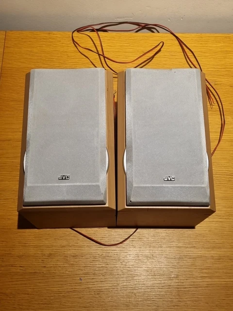 JVC SP-UXP55 PAIR of Hi-Fi Bookshelf Speakers Stereo 60W Pine Effect ...