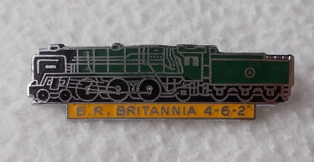 VINTAGE B. R. BRITANNIA 4-6-2 Steam Locomotive Enamel Train Badge by R ...