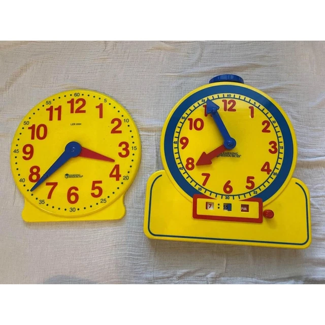 LEARNING RESOURCES LEARNING Clock, 12-Hour Demonstration Clock Math ...