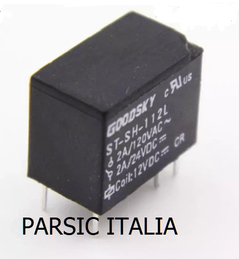 ST-SH-112L RELE GOODSKY 12V Relay SPDT 2A 12V 960R 6 PIN ( = 5 PEZZI ...