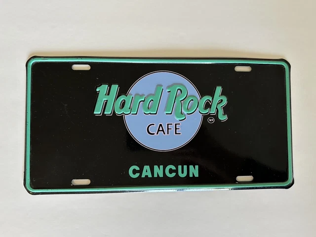 VINTAGE RARE METAL Hard Rock Cafe License Plate Cancun $45.00 - PicClick CA