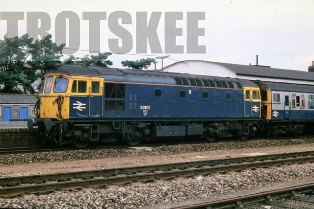 35MM SLIDE BR British Railways Diesel Loco Class 33 33101 Andover 1988 ...