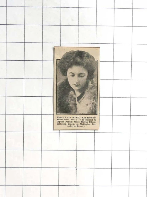1930 MISS HERMIONE Fisher Rowe To Marry Capt Patrick James Murray ...