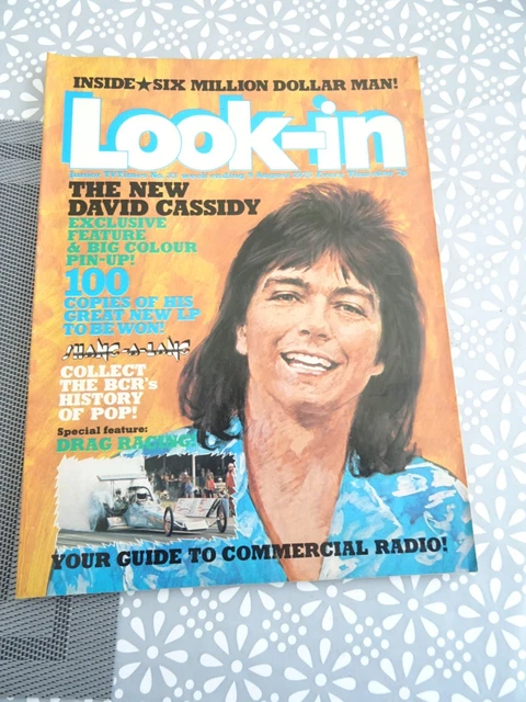 LOOK IN MAGAZINE Aug 9th 1975 David Cassidy Centre pages poster Gerry ...
