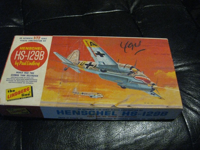 COMPLETE IN BOX Henschel HS-129B German Tank Killer - 1/72 scale ...
