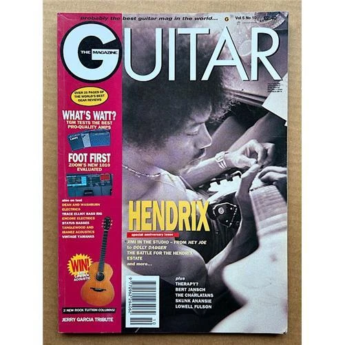 JIMI HENDRIX GUITAR Magazine October 1995 - Jimi Hendrix Cover With ...