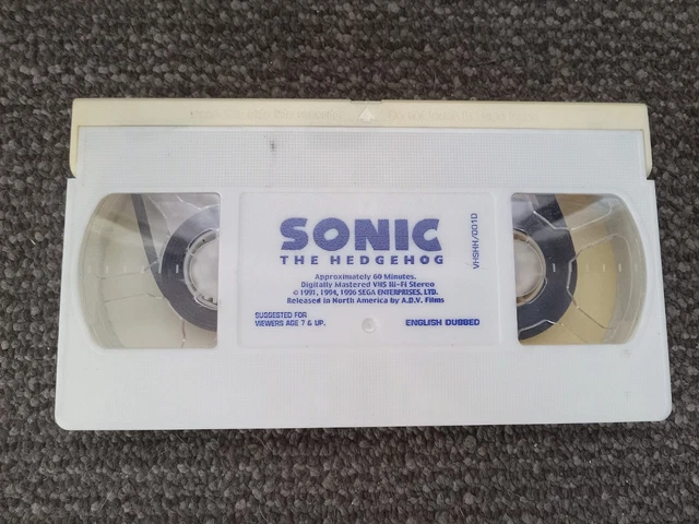 SONIC THE HEDGEHOG: The Movie (VHS, 1999) Dubbed English Rare *tape ...