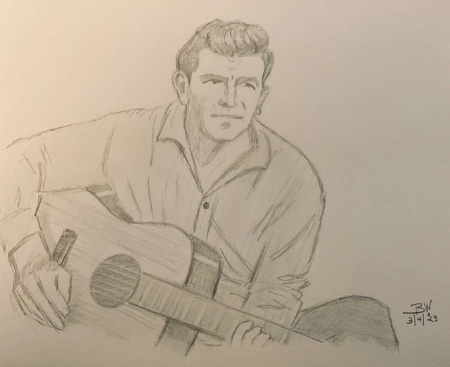 THE ANDY GRIFFITH SHOW PENCIL DRAWING 11x14 SHERIFF ANDY TAYLOR ...