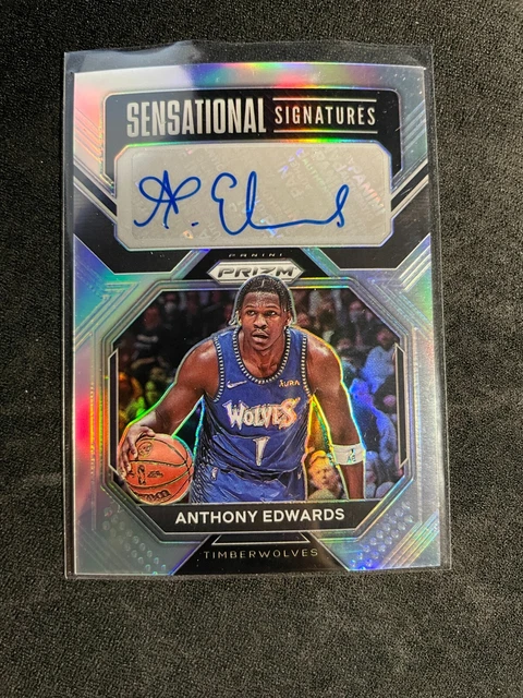 2022-23 PANINI PRIZM ANTHONY EDWARDS Minnesota Lupi di legno Prizm ...