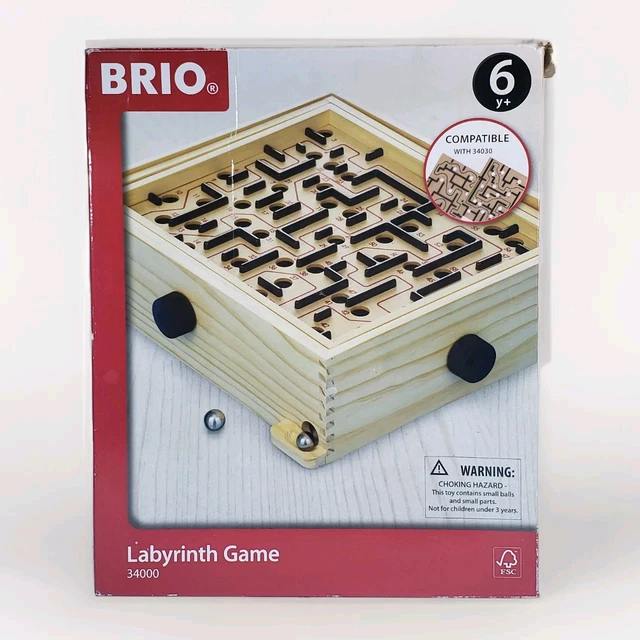 BRIO WOODEN LABYRINTH Game No. 34000 - Complete With Box - 2 Balls $34. ...