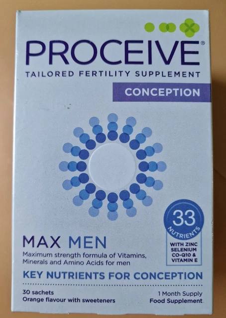 PROCEIVE MAX MEN Tailored Fertility Supplement 30 Sachets £24.00 ...