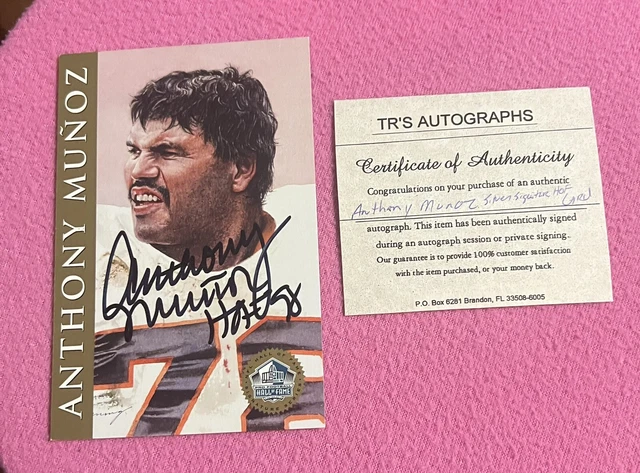 1998 NFL HALL of Fame serie firma oro autografo Anthony Munoz EUR 4,61 ...