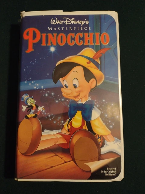 PINOCCHIO (VHS 1993 Clamshell) Walt Disney's Masterpiece 239 Classic ...