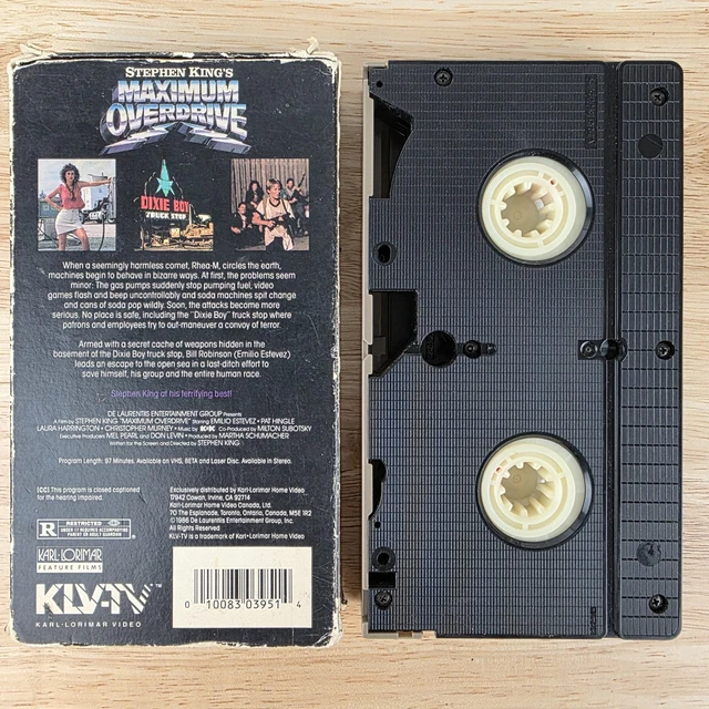 MAXIMUM OVERDRIVE (VHS, 1986) Horror Sci-Fi Emilio Estevez Stephen King ...