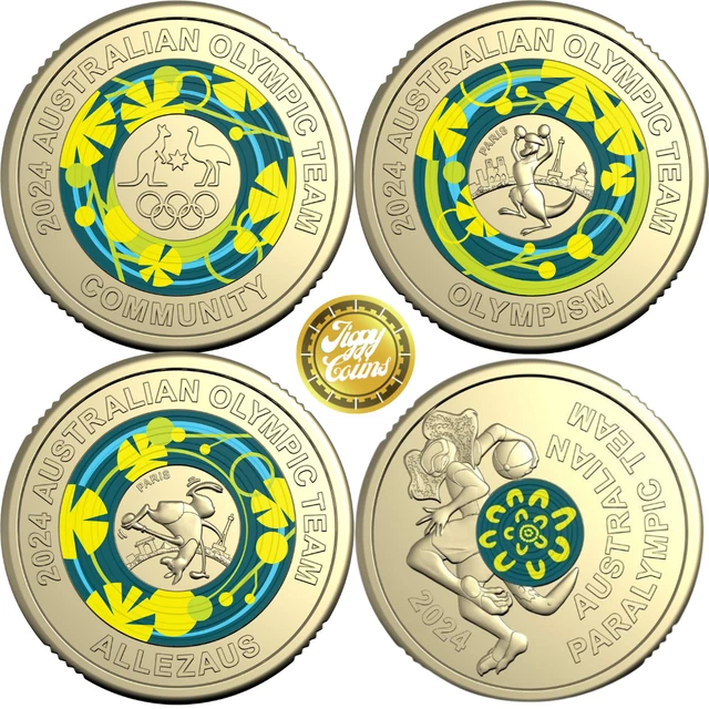 2024 $2 PARIS Olympic games Australian Two Dollar Coin full Set Circ (4 ...