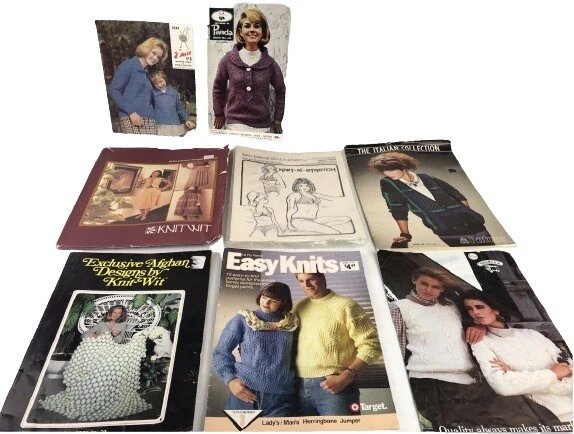 VINTAGE 70S KNITTING Patterns X 8 $45.00 - PicClick AU