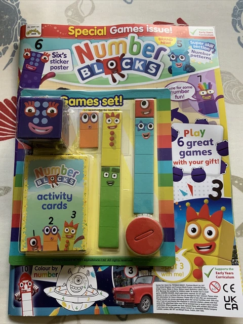 NUMBER BLOCKS MAGAZINE Special Games issue Numberblocks poster & Game ...