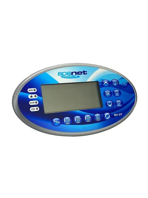 SPANET SV3 LOW Profile Spa Heater Controller Touchpad Control Panel LCD ...