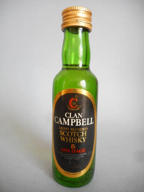 MIGNONNETTE COTCH WHISKY Clan Campbell Aged 5 Years, Mini, Mignon ...