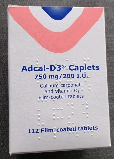 ADCAL D3 CAPLETS - 750mg/200 iu Vitamin D3 - 112 Film Coated Tablets £7 ...