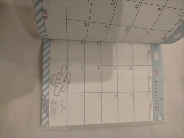 CALENDRIER DE BUREAU Sanrio Cinnamoroll 2026 avec planificateur 2026 ...
