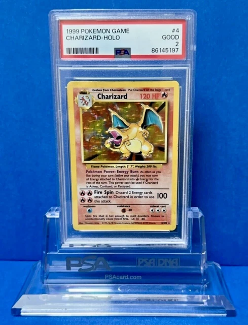 POKÉMON TCG 🔥 Charizard Base Set 4/102 Holo Unlimited Holo PSA 2 ...